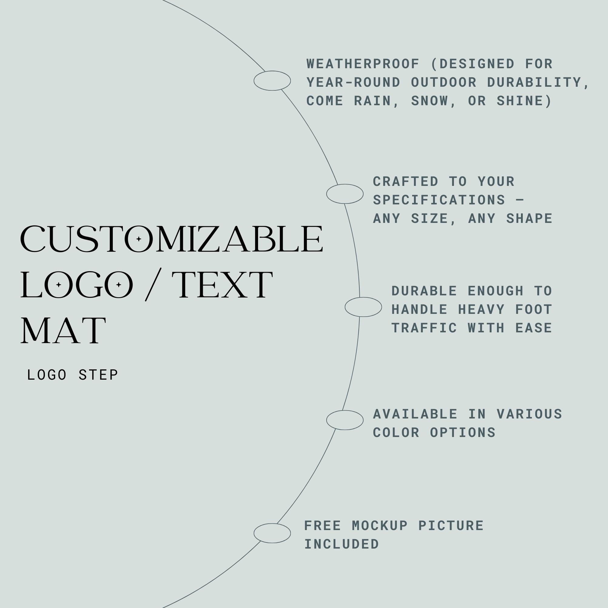 Custom Business Logo Door Mat – Heavy Duty Indoor Outdoor Floor Rug for ...