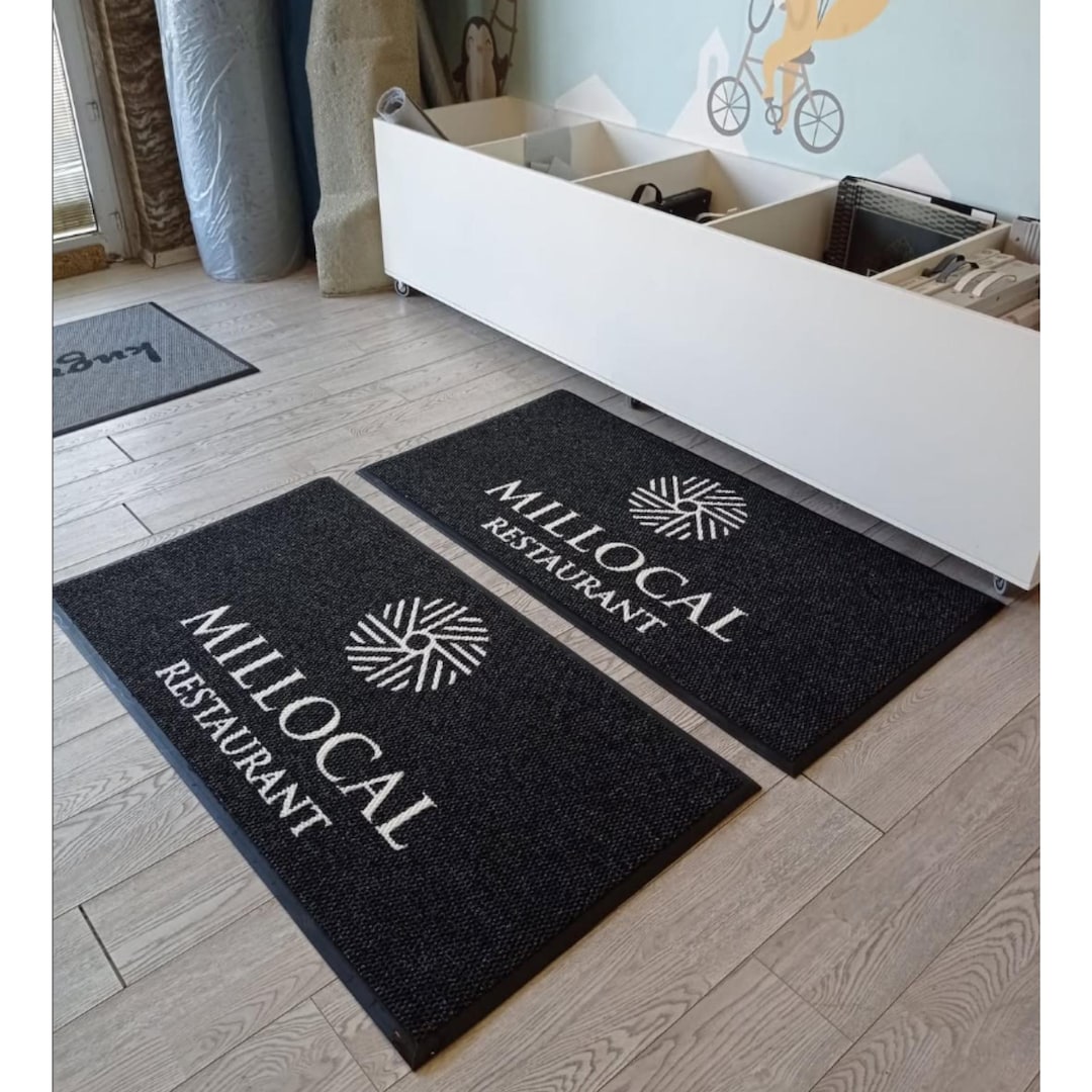 Custom Restaurant Logo Doormat – Personalized Business Entry Rug for ...