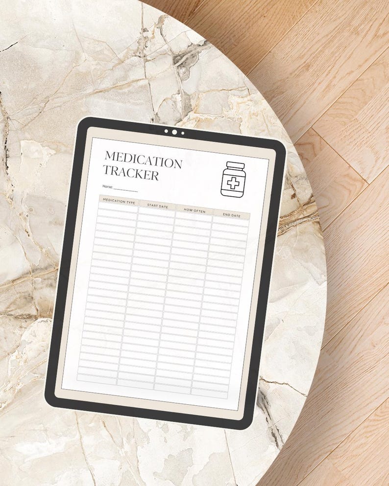 Horse Medication Tracker – Printable Equine Health Record | Digital ...
