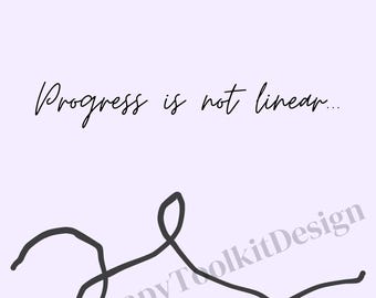 Progress is Not Linear Digital Download • Inspirational Motivational ...