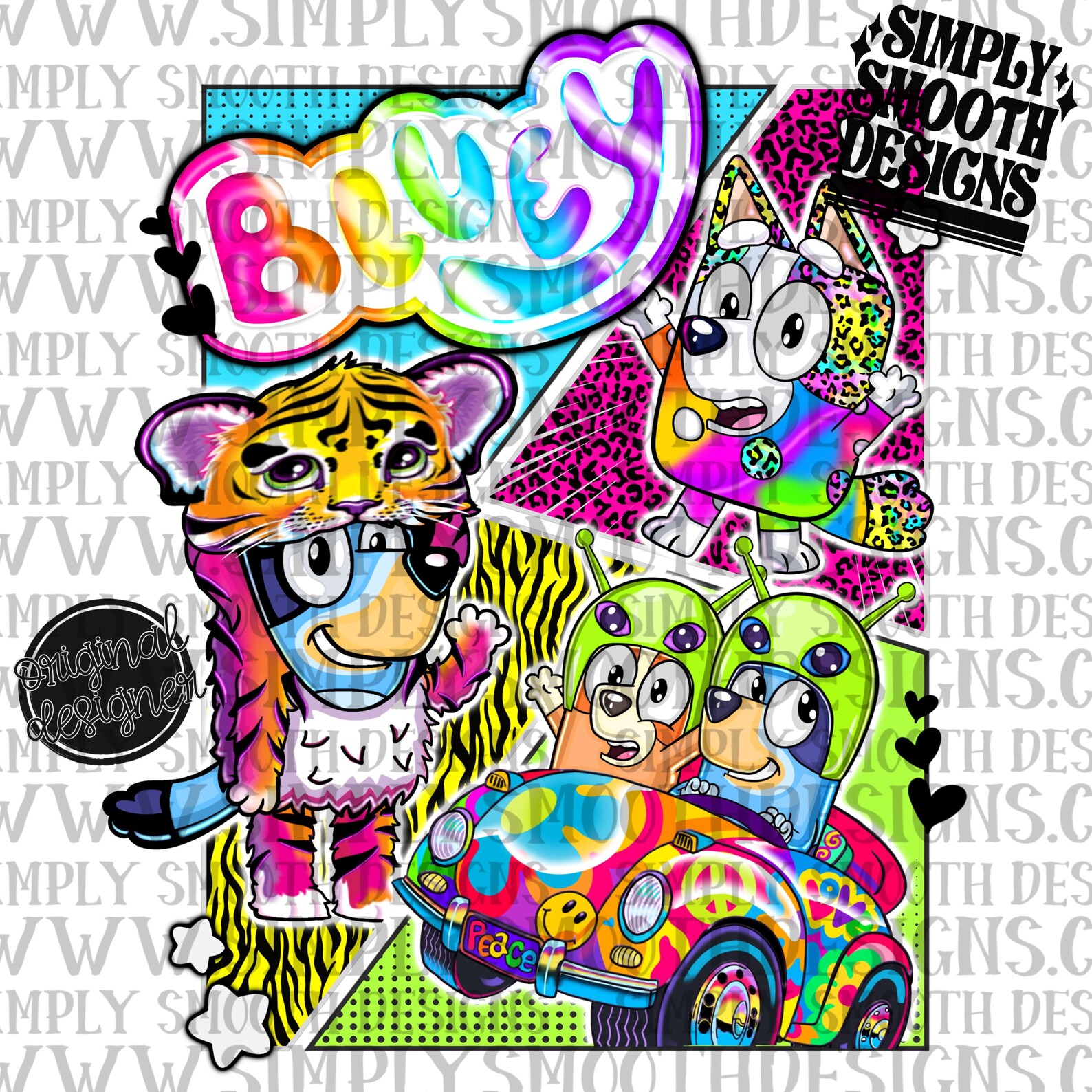 Blue Friends Rainbow Mashup Png Download Original Designer - Etsy