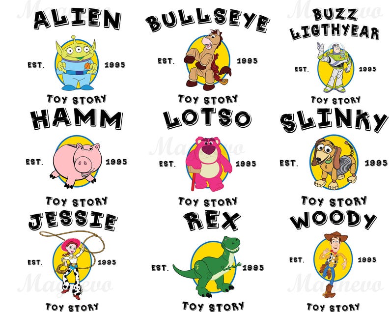 Toy Story Characters Png Bundle,toy Story Png, Toy Story Clipart ...