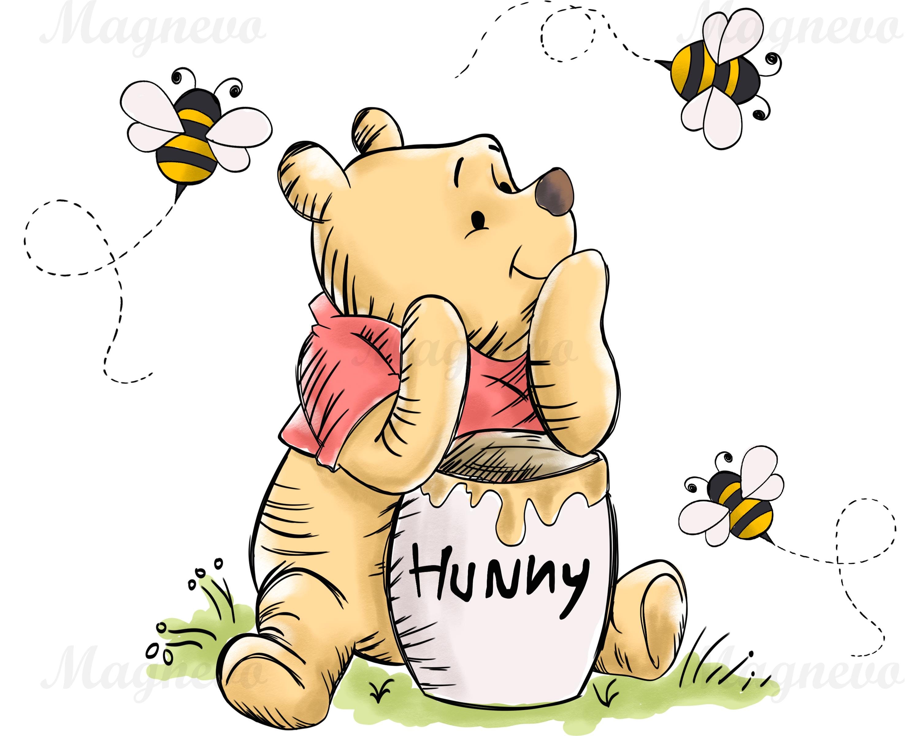 Honey Bear Clipart PNG Watercolor, Honey Bear Png, Bear With Honey Pot ...