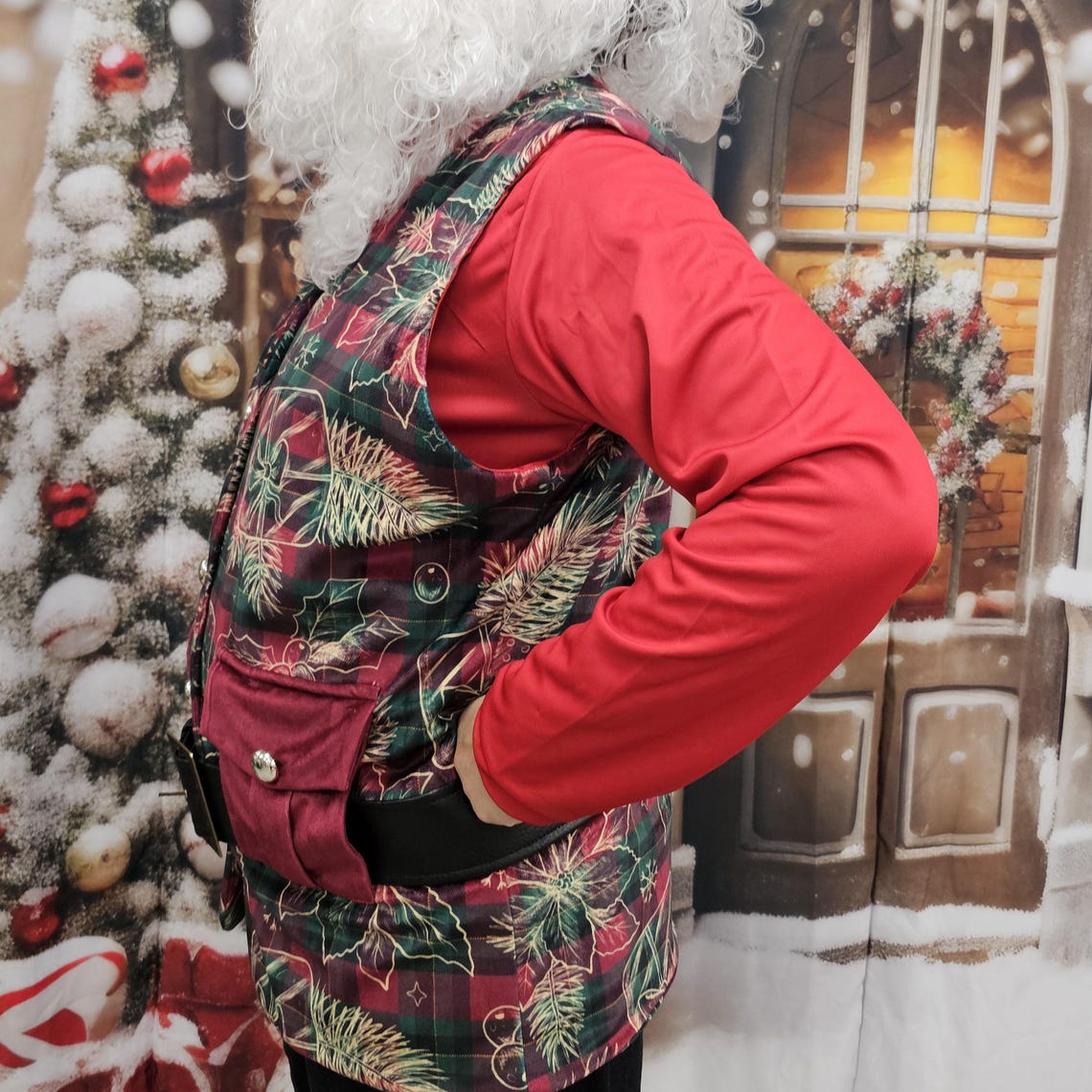 Plush Santa Claus Christmas Vest, Holiday Party Costume - Etsy