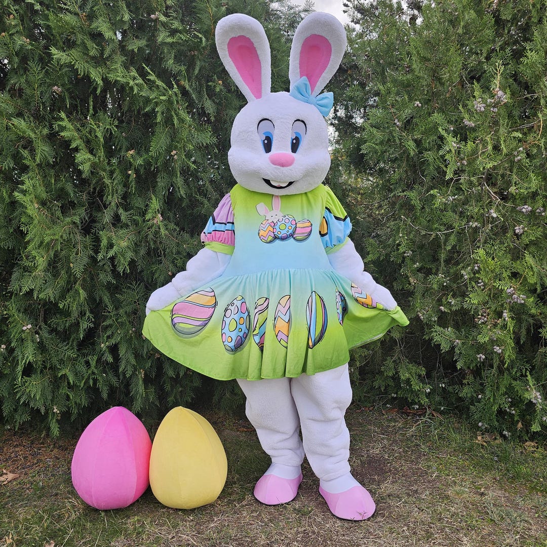 Professional Plush Easter Bunny Mascot Costume – Adult Size, Event ...