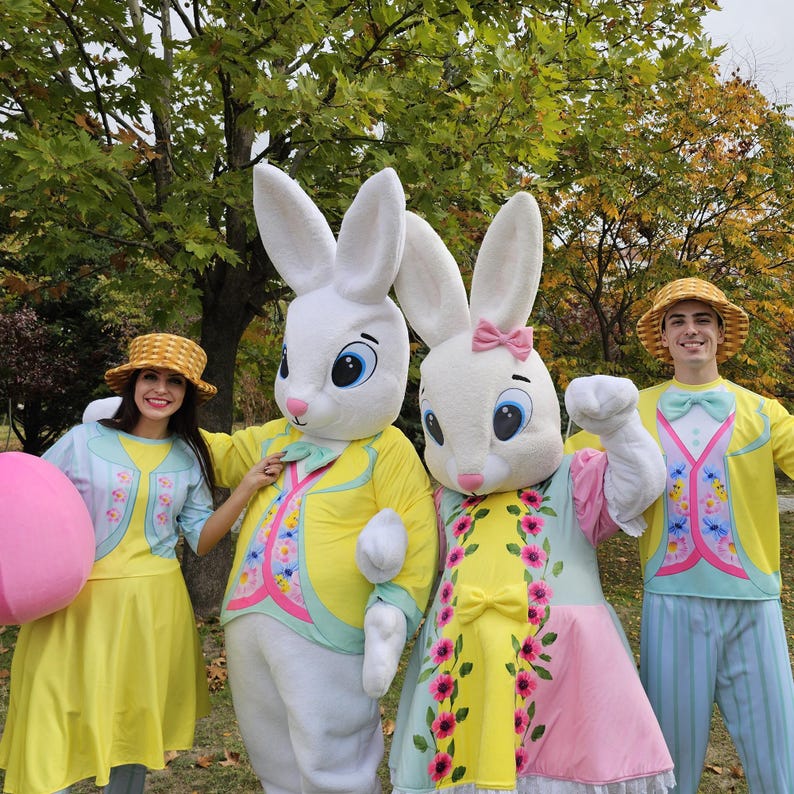 Ultimate Easter Bunny Costume Set – Mascot & Performer Matching Outfits ...