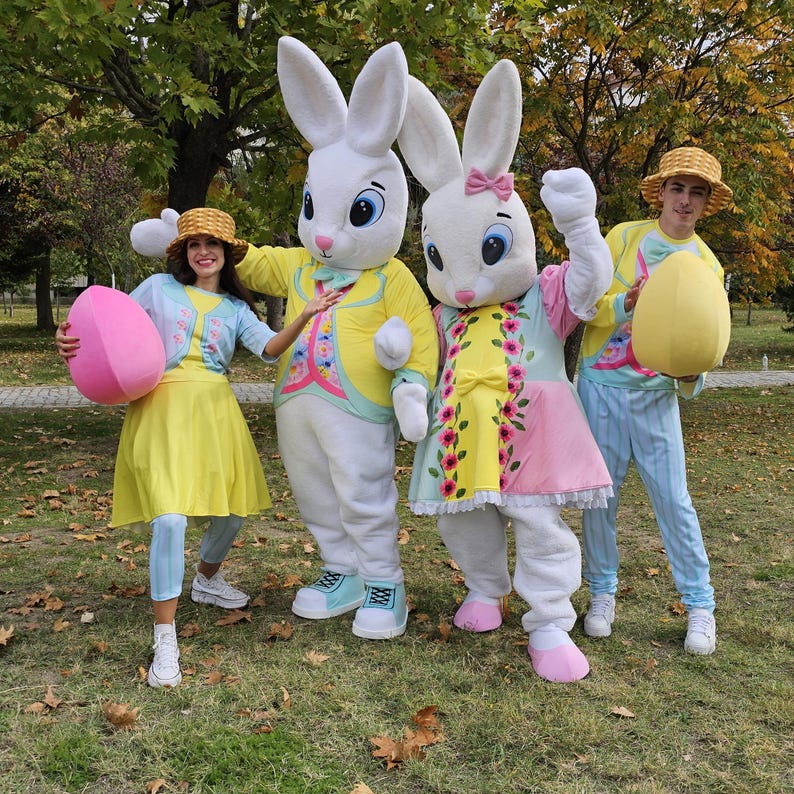 Ultimate Easter Bunny Costume Set – Mascot & Performer Matching Outfits ...