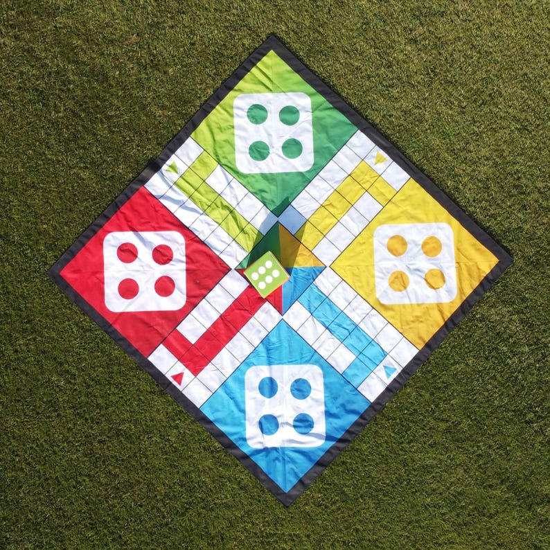 Giant Ludo Board Game: XXL Outdoor Party Game (3x3 M) - Etsy Canada