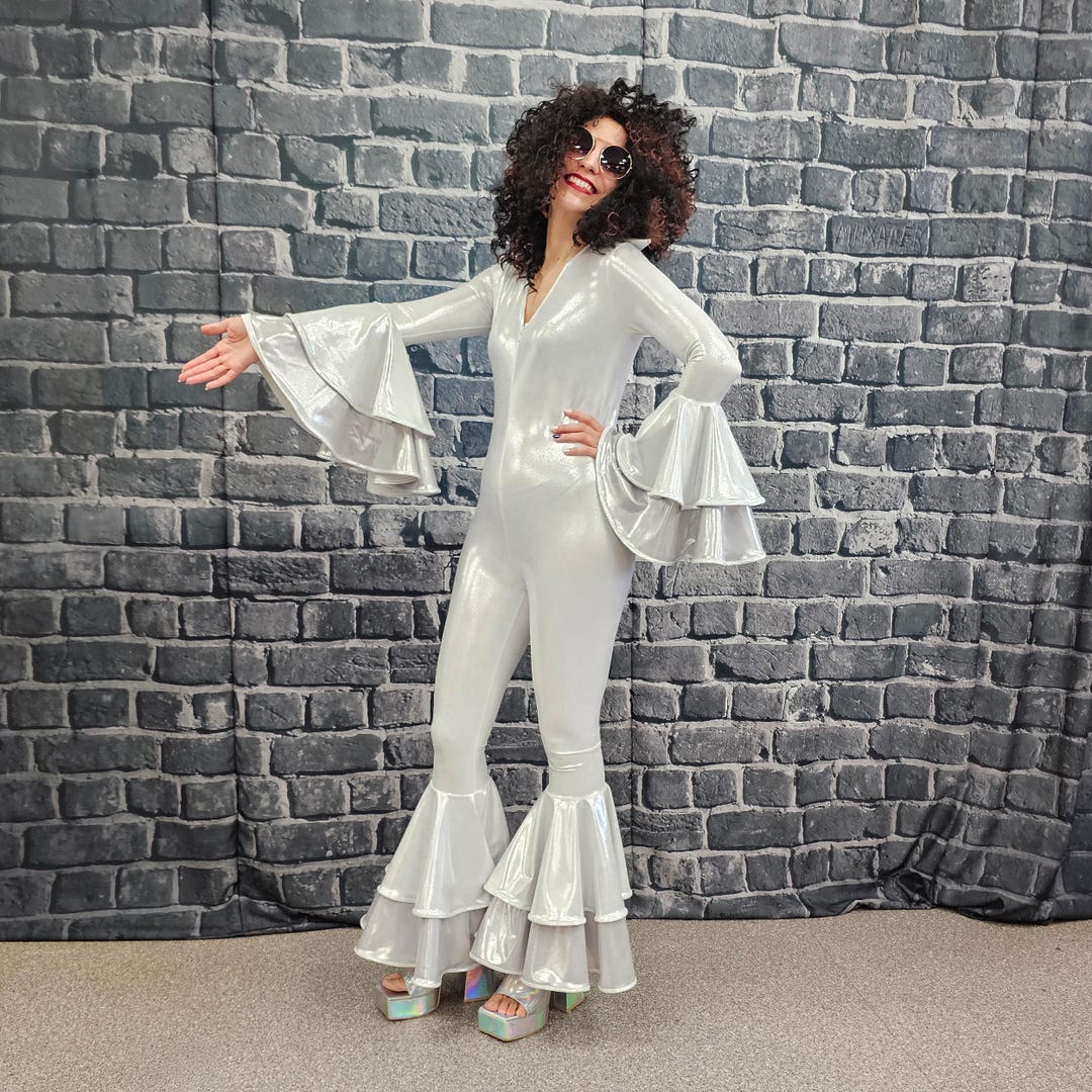 Personalized Silver Disco Jumpsuit: 70s Dancing Queen Costume - Etsy
