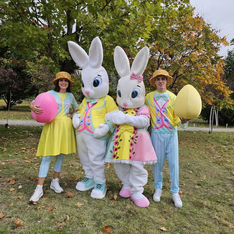 Ultimate Easter Bunny Costume Set – Mascot & Performer Matching Outfits ...