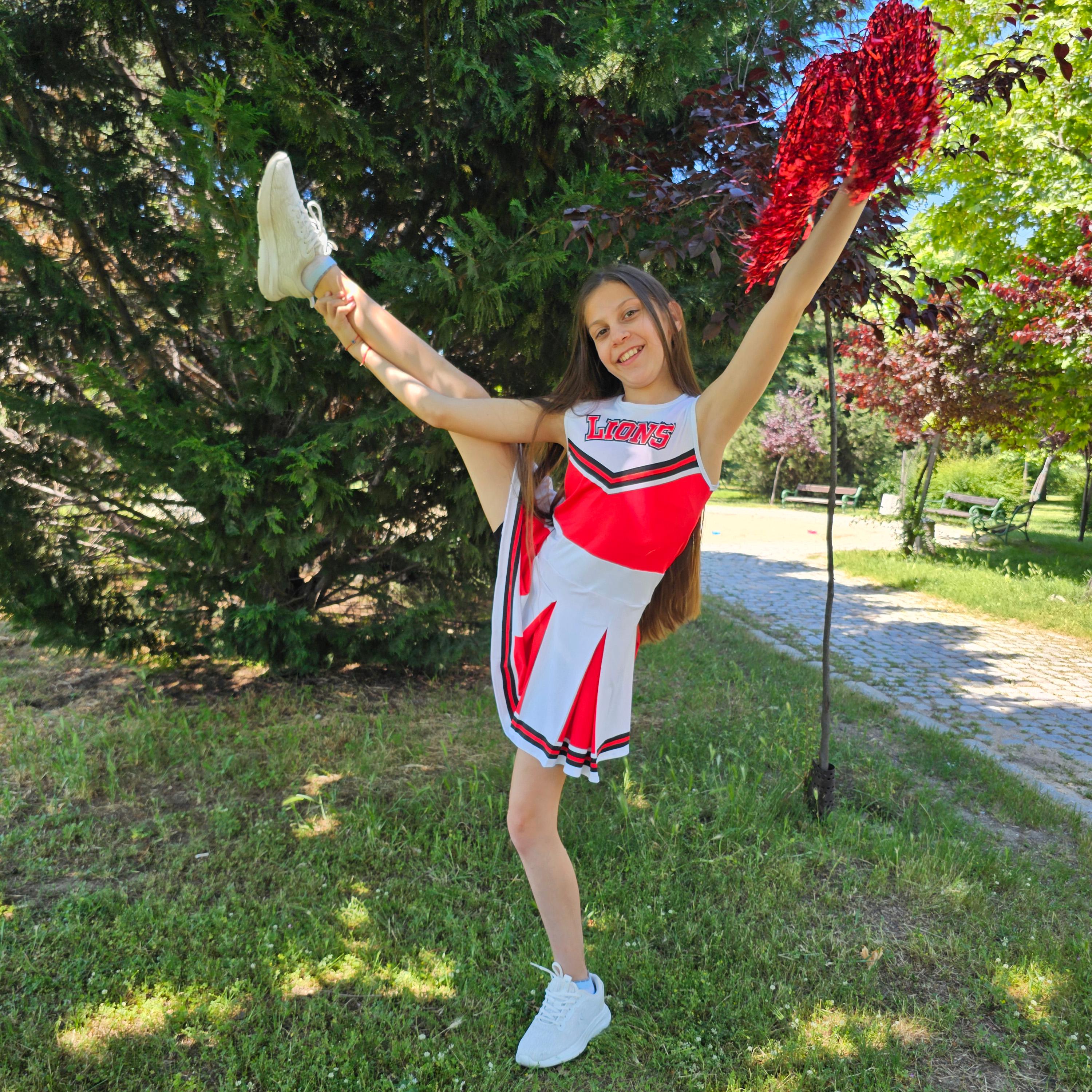 Red Cheerleader Costume: Handmade Polyester Dress for Kids - Etsy