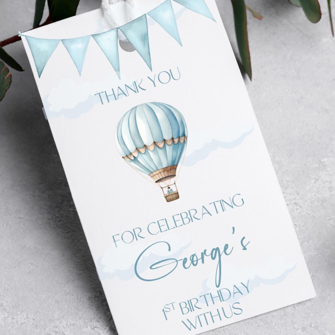 Editable Birthday Tags Canva Template | Printable Party Tags | Instant ...