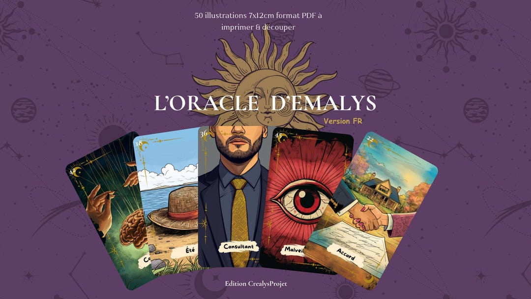 Oracle Divinatoire d’Emalys - 50 cartes à imprimer PDF | Oracle ...