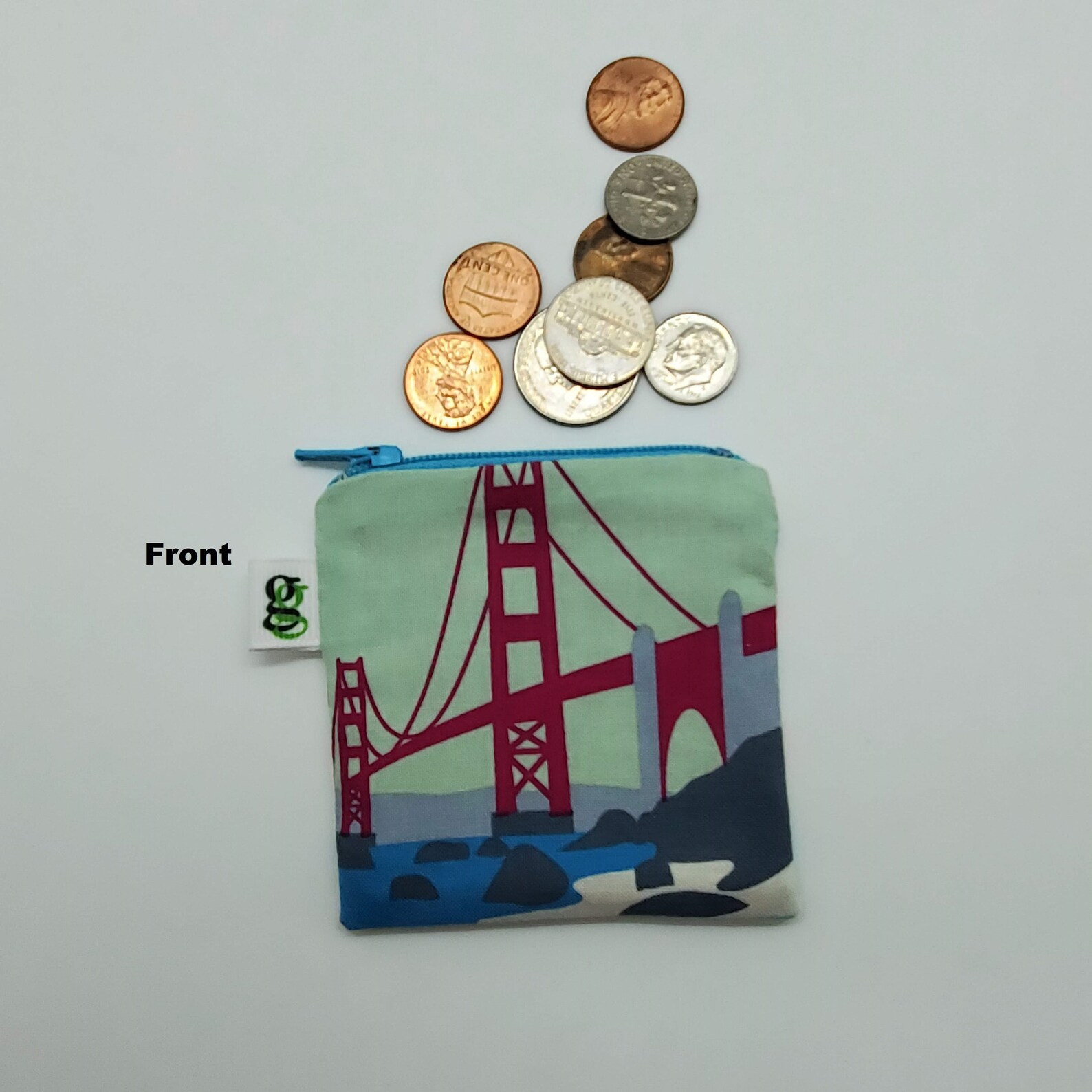 Small Zippered Coin Purse Pouch Air Pod Holder Mini Eco Friendly Padded ...
