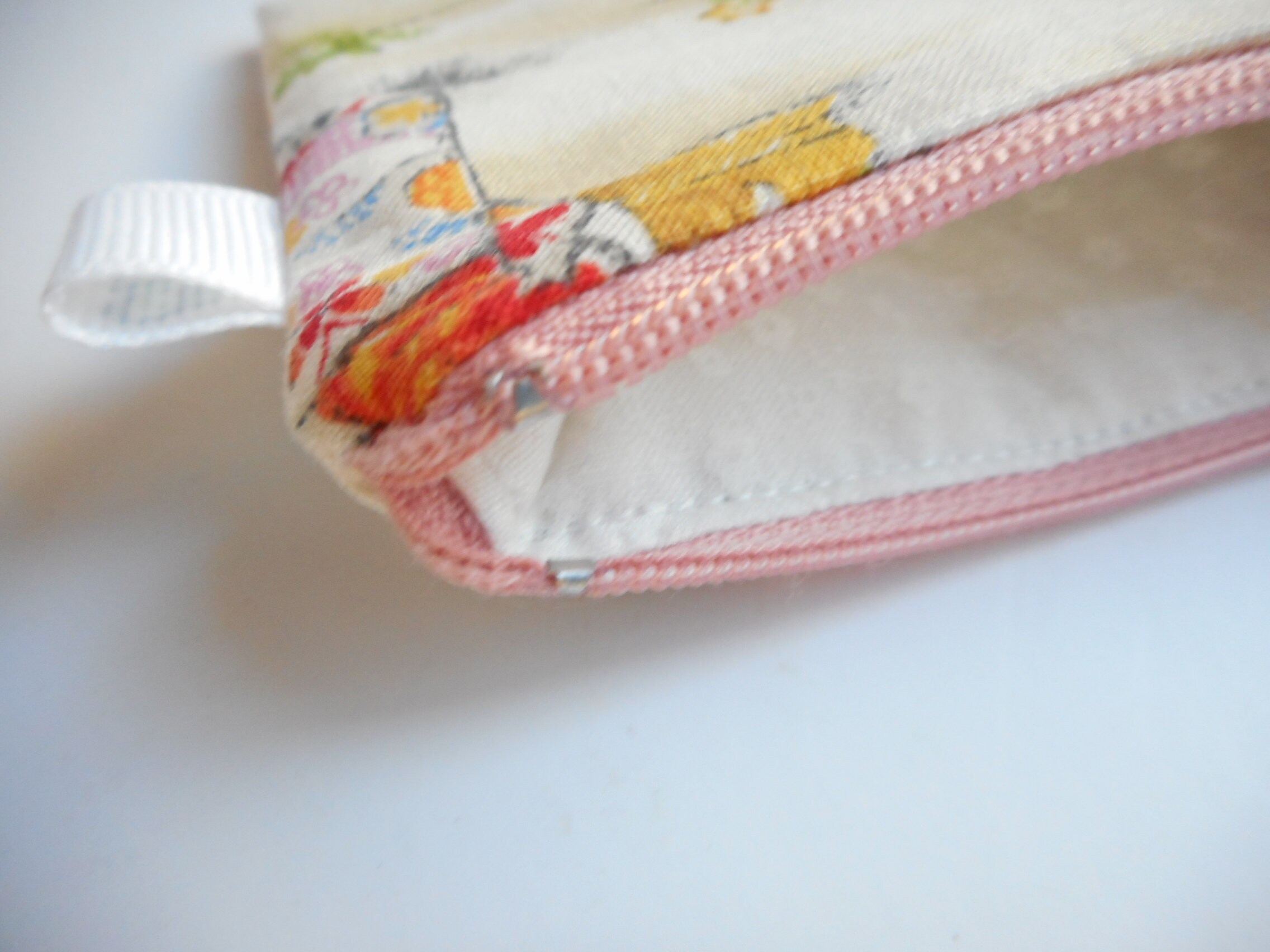 Padded Zip Pouch Purse Gadget Coin Case - Vintage Style Japanese Girl ...