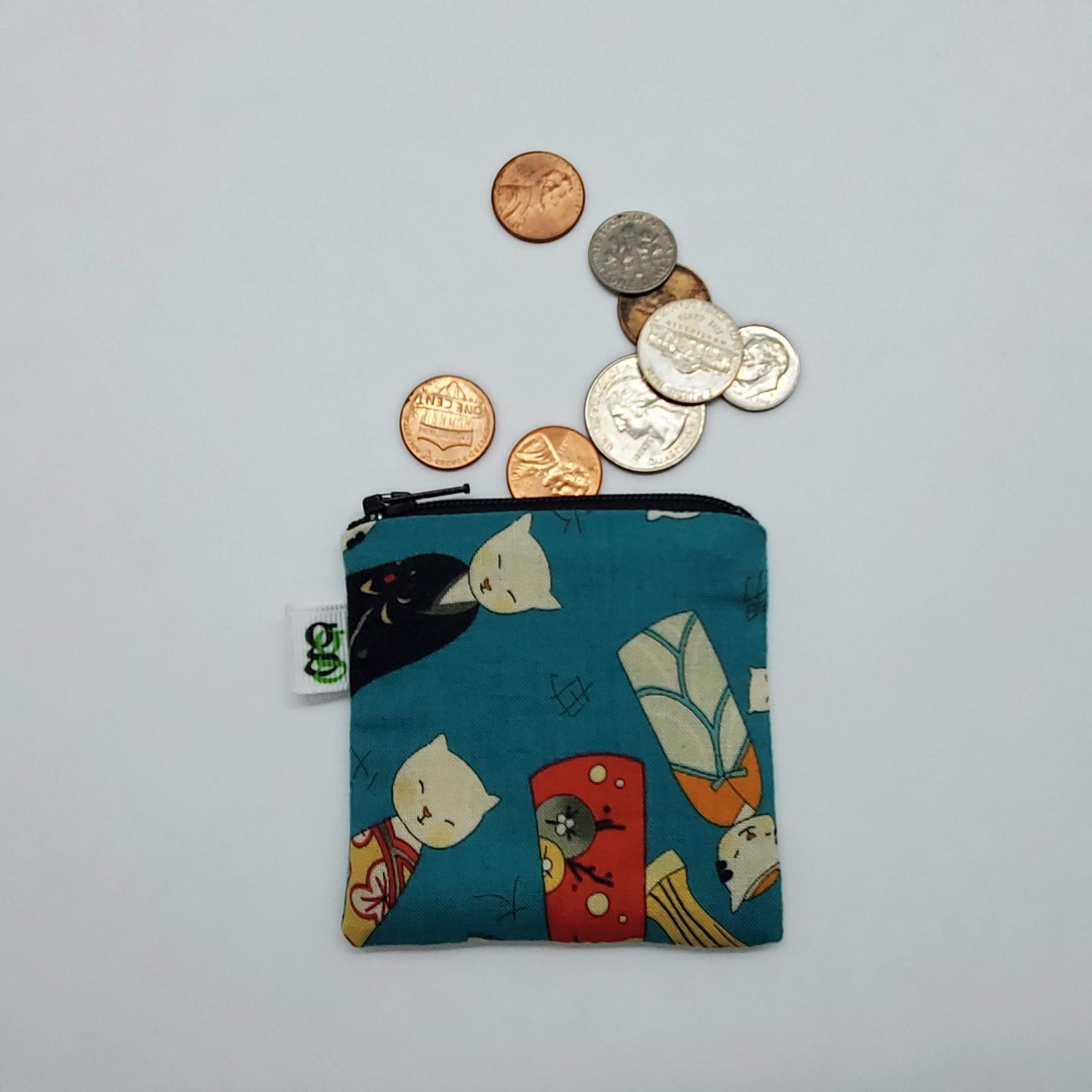 Small Zippered Coin Purse Pouch Air Pod Holder Mini Eco Friendly Padded ...
