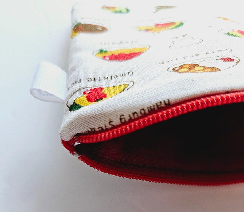 Padded Zip Pouch Purse Gadget Coin Case With Japanese Restaurant Menu ...