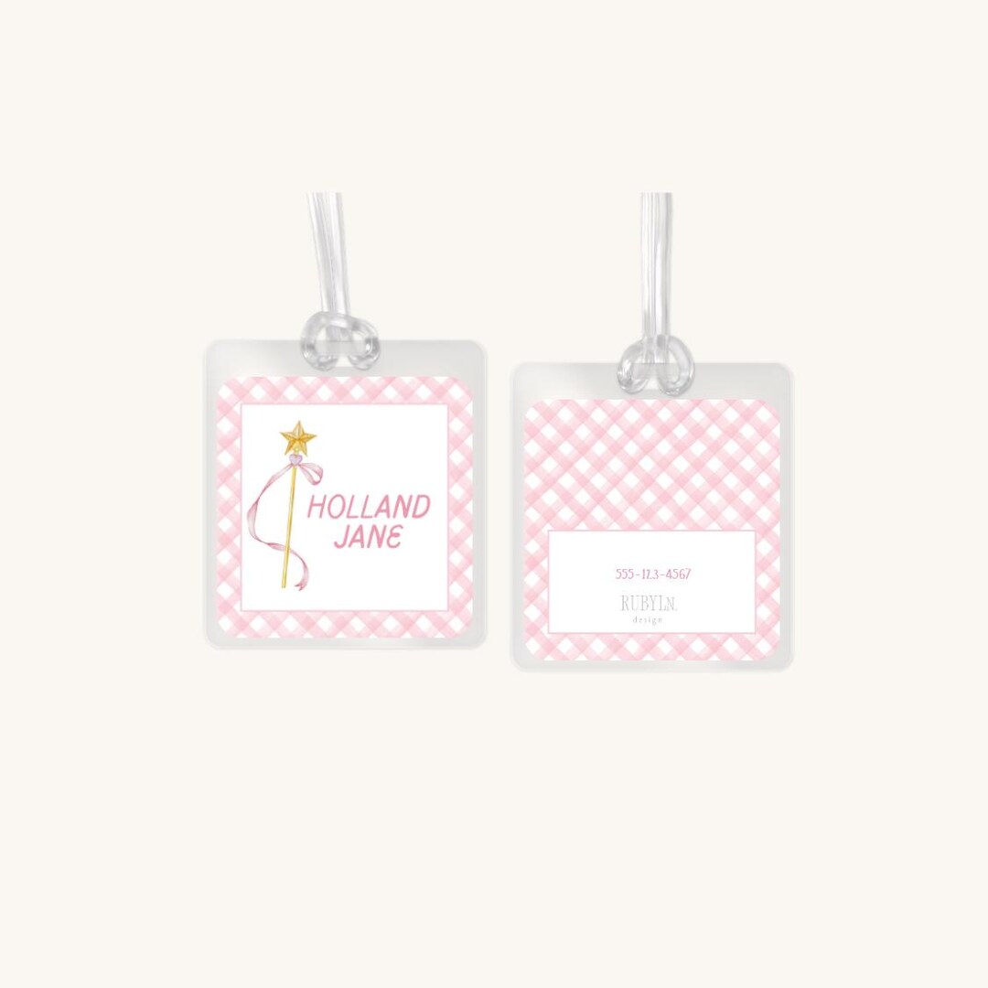 Back to School Laminated Bag Tag | Custom Lunchbox Backpack Diaper Bag ...