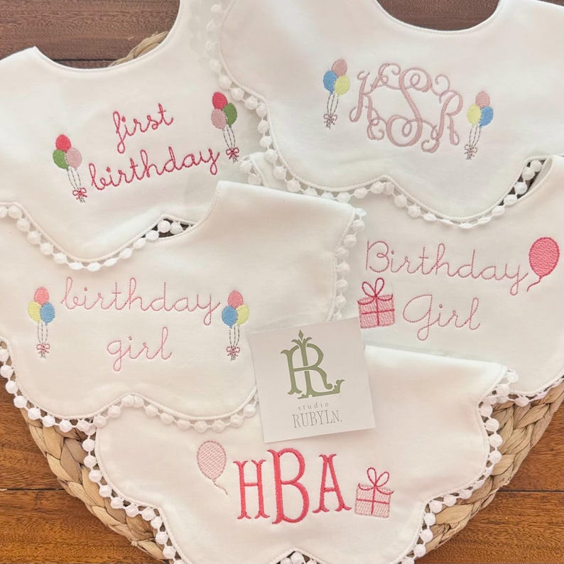 The Classic Celebration Set - Party Hat and Bib | Embroidered First ...