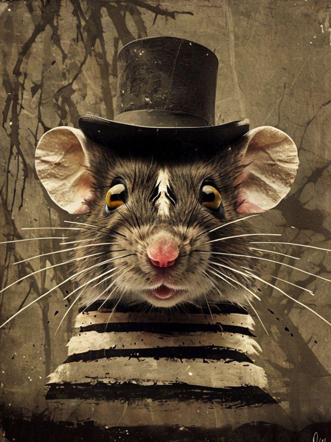The Wanted Mouse, Digital Print, Animal, Western - Etsy