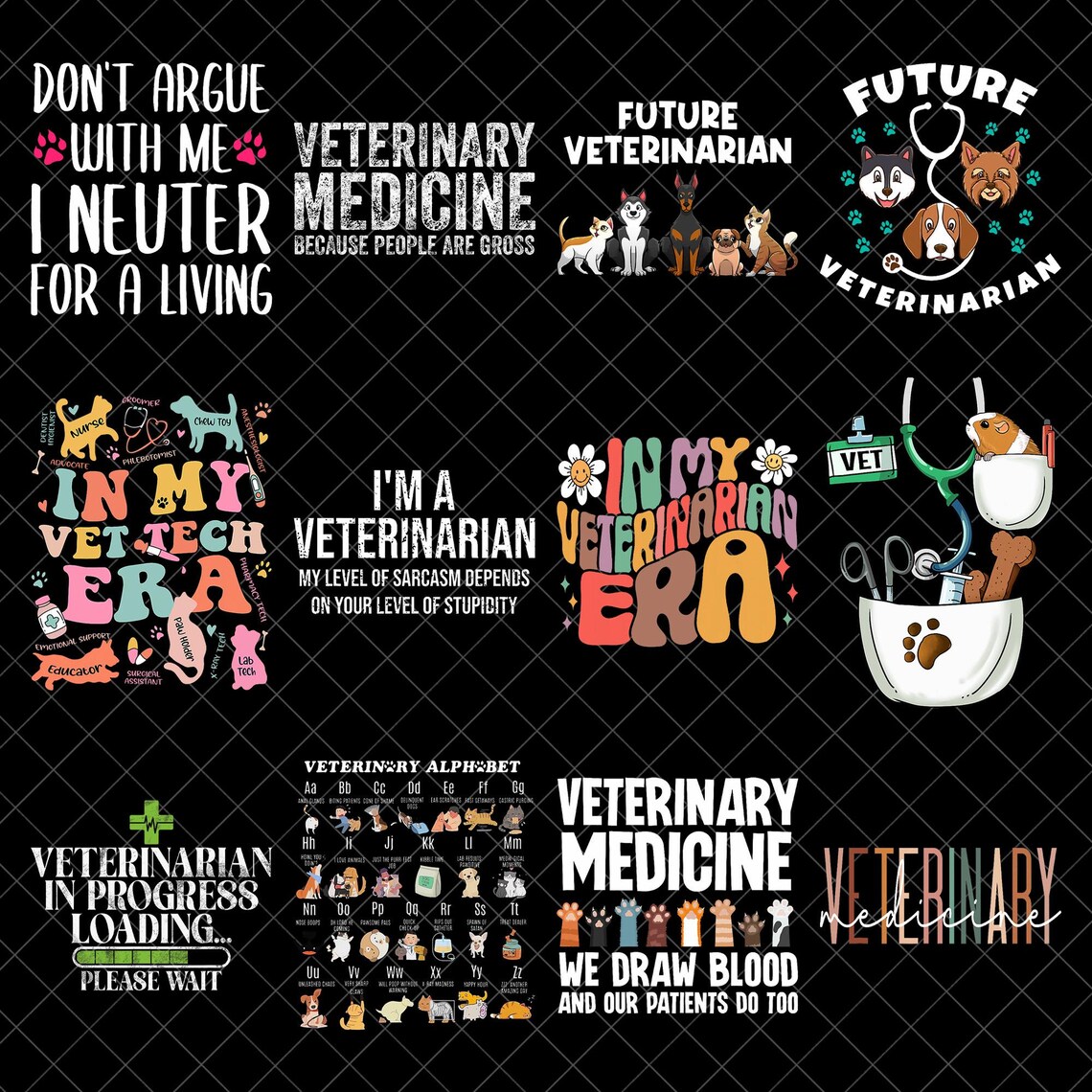 Veterinarian Bundle, Vet Png, Bundle, Veterinary Shirt Png, Veterinary ...