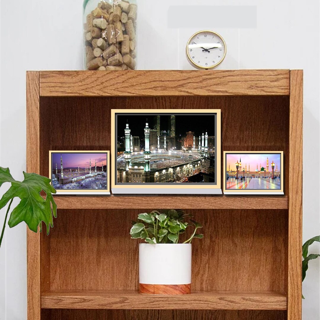 Islamic Art: Mecca & Medina Acrylic Desktop Signs, Set of 3 - Etsy