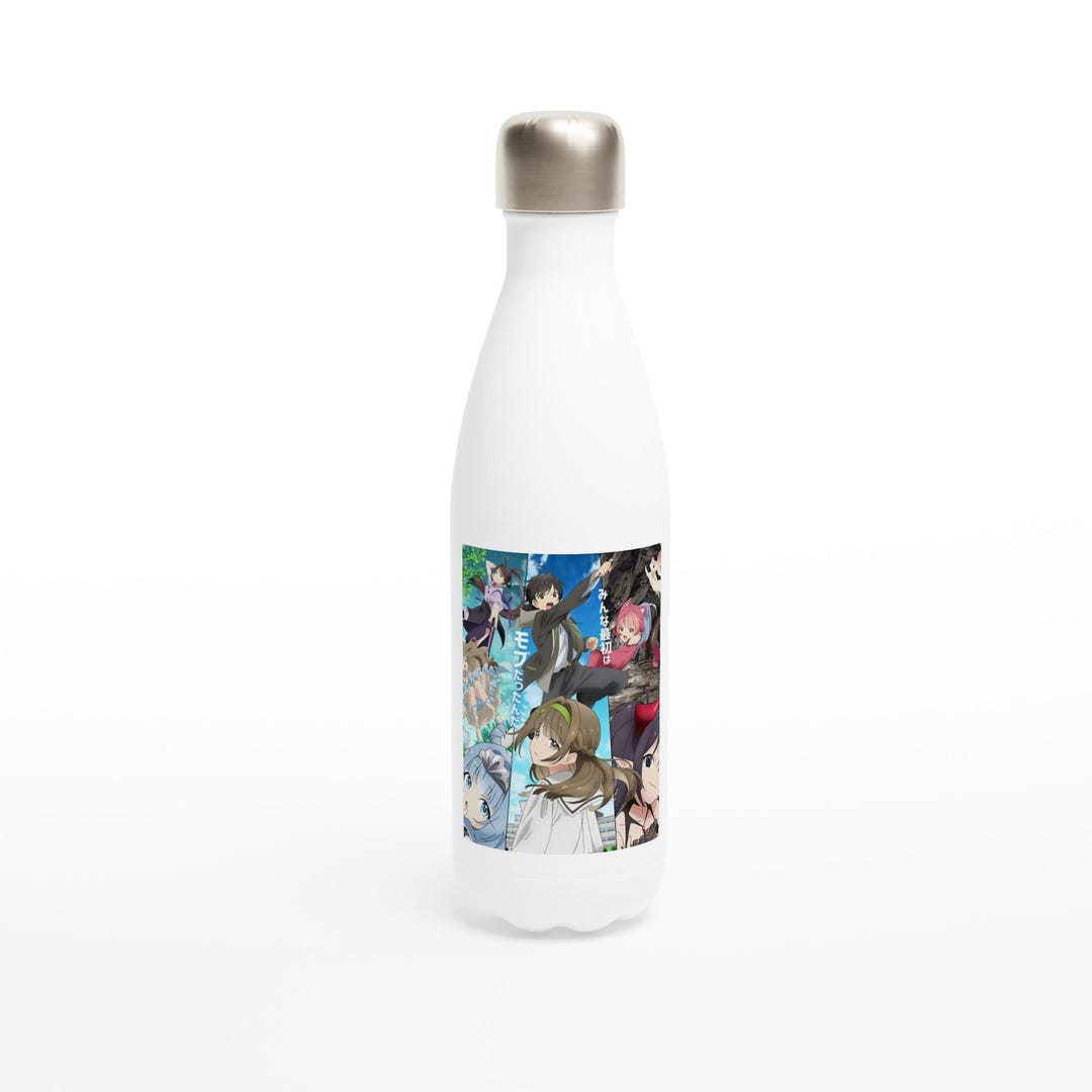 Anime Girl Collage Water Bottle – Insulated Stainless Steel Flask for ...