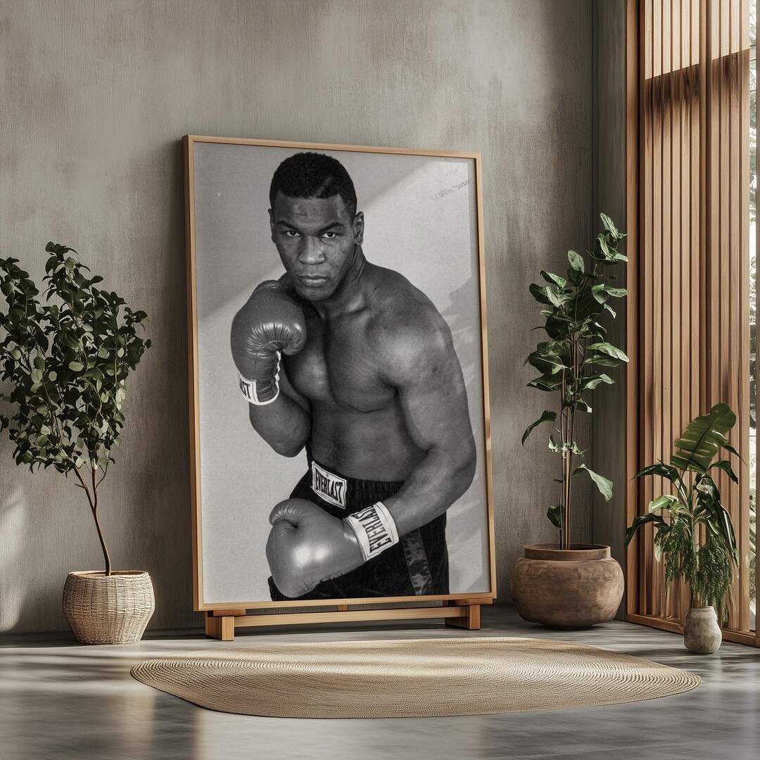 Mike Tyson Iconic Portrait Poster Print or Canvas Wall Art, Sports ...