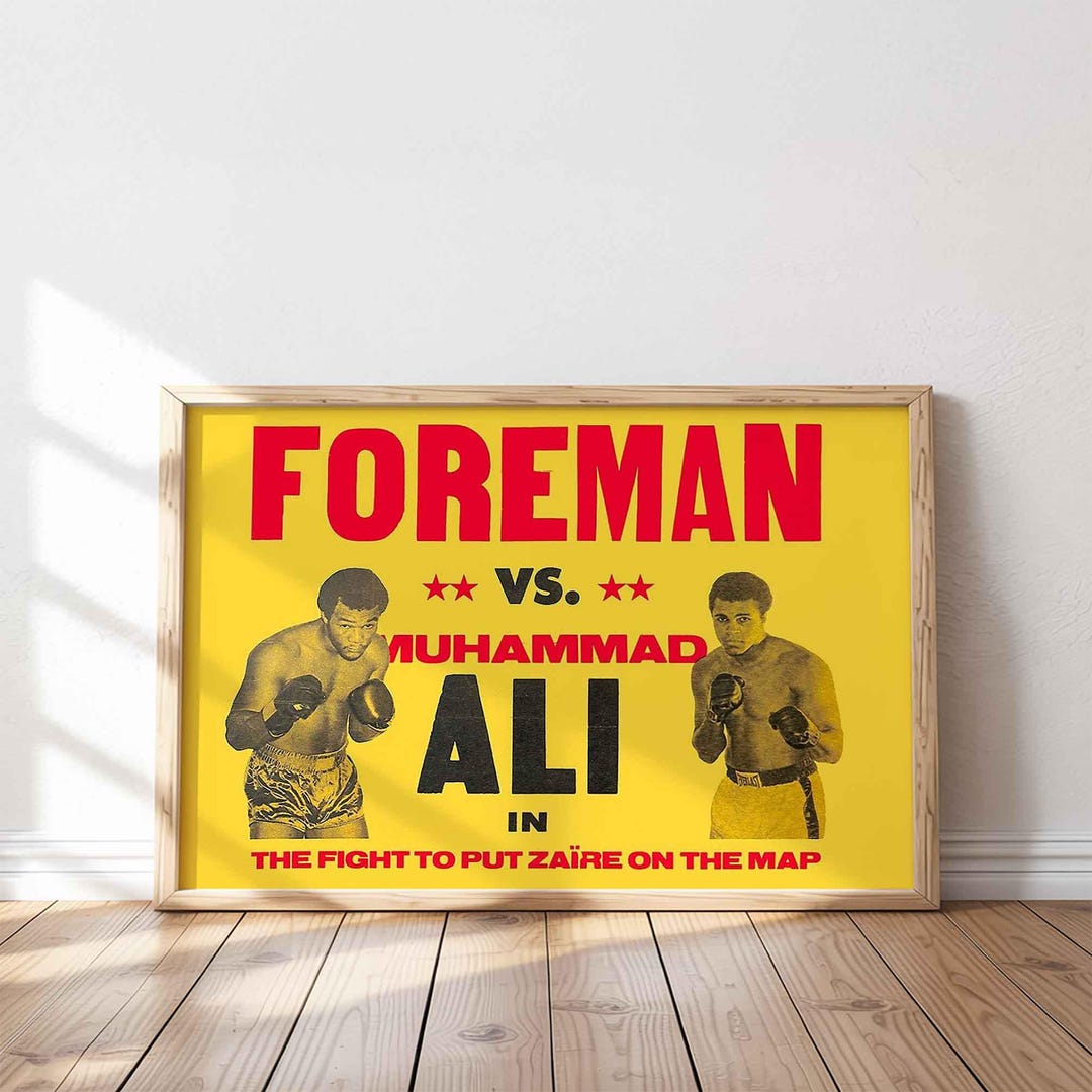 Muhammad Ali Vs Foreman Vintage Advertisement Poster Print and Canvas ...