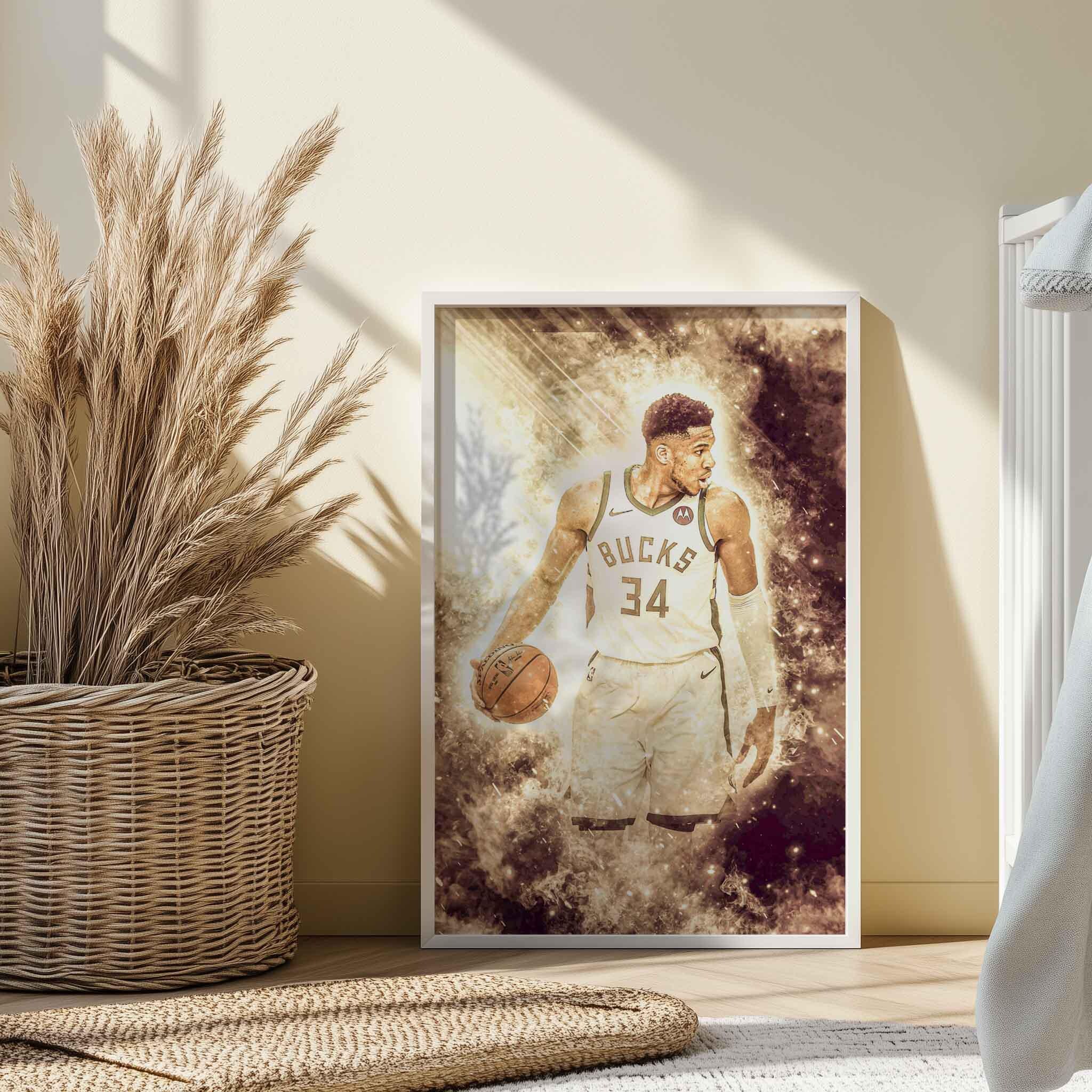 Greek Freak Giannis Antetokounmpo Artwork, Milwaukee Bucks NBA Poster ...