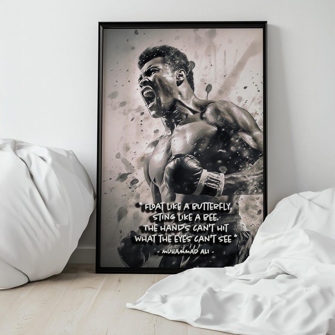 Muhammad Ali Motivational Quote Poster Print | Canvas Wall Art ...
