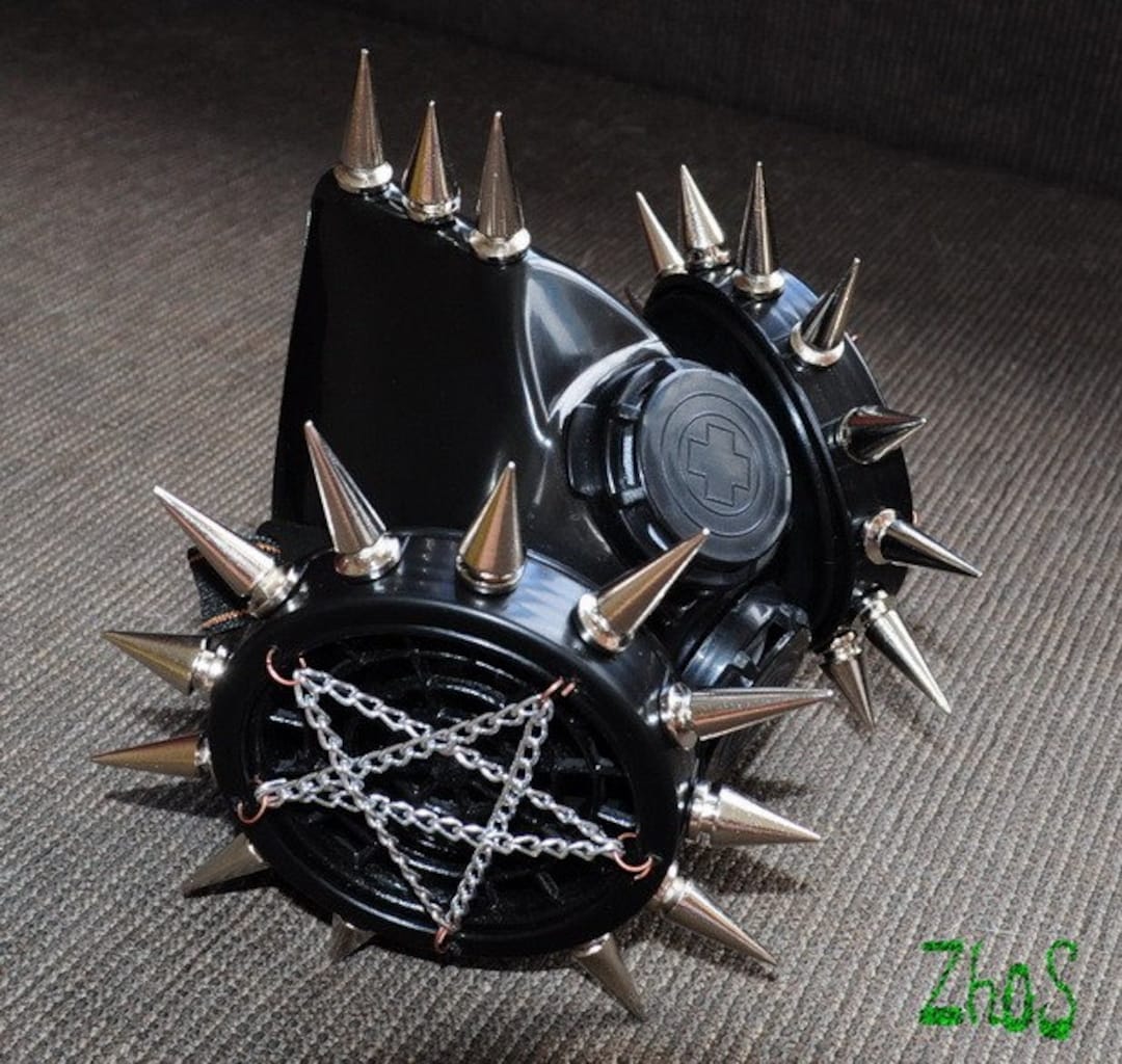 Cyber Mask Cybergoth Mask Black Gothic Respirator Black Gas Mask ...