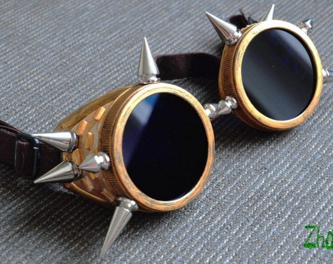 Cyber Goth Goggles Glasses 12 Spikes Cyberpunk Industrial Noise Dark ...