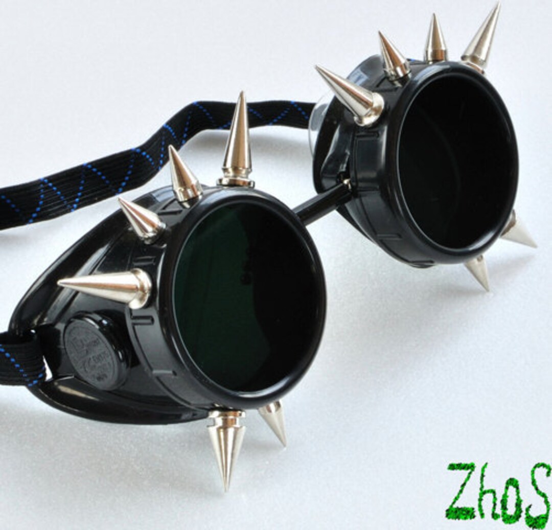 Cyber Goth Goggles Glasses Spikes Cyberpunk Industrial Noise Dark Wave ...