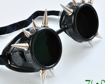 Black Cyber Mask Cyber Goth Respirator Gas Mask MONSTER Spikes - Etsy