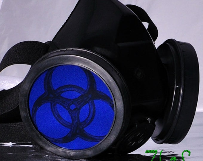 Black Cyber Mask Cyber Gothic Mask Fashion Gas Mask BIOHAZARD Dark Blue ...