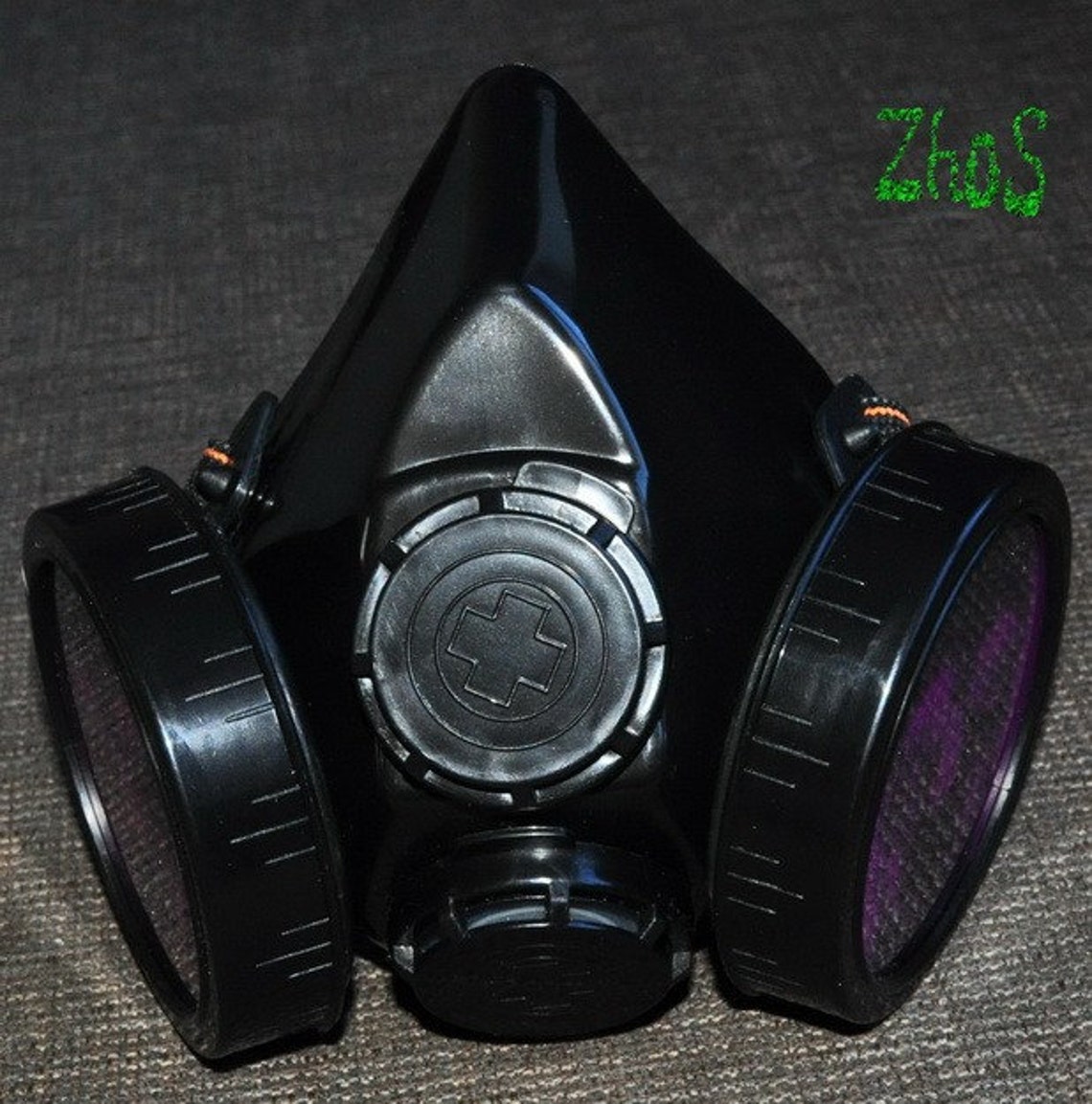 Black Cyber Mask Cyber Goth Respirator Gas Mask SKULL | Etsy