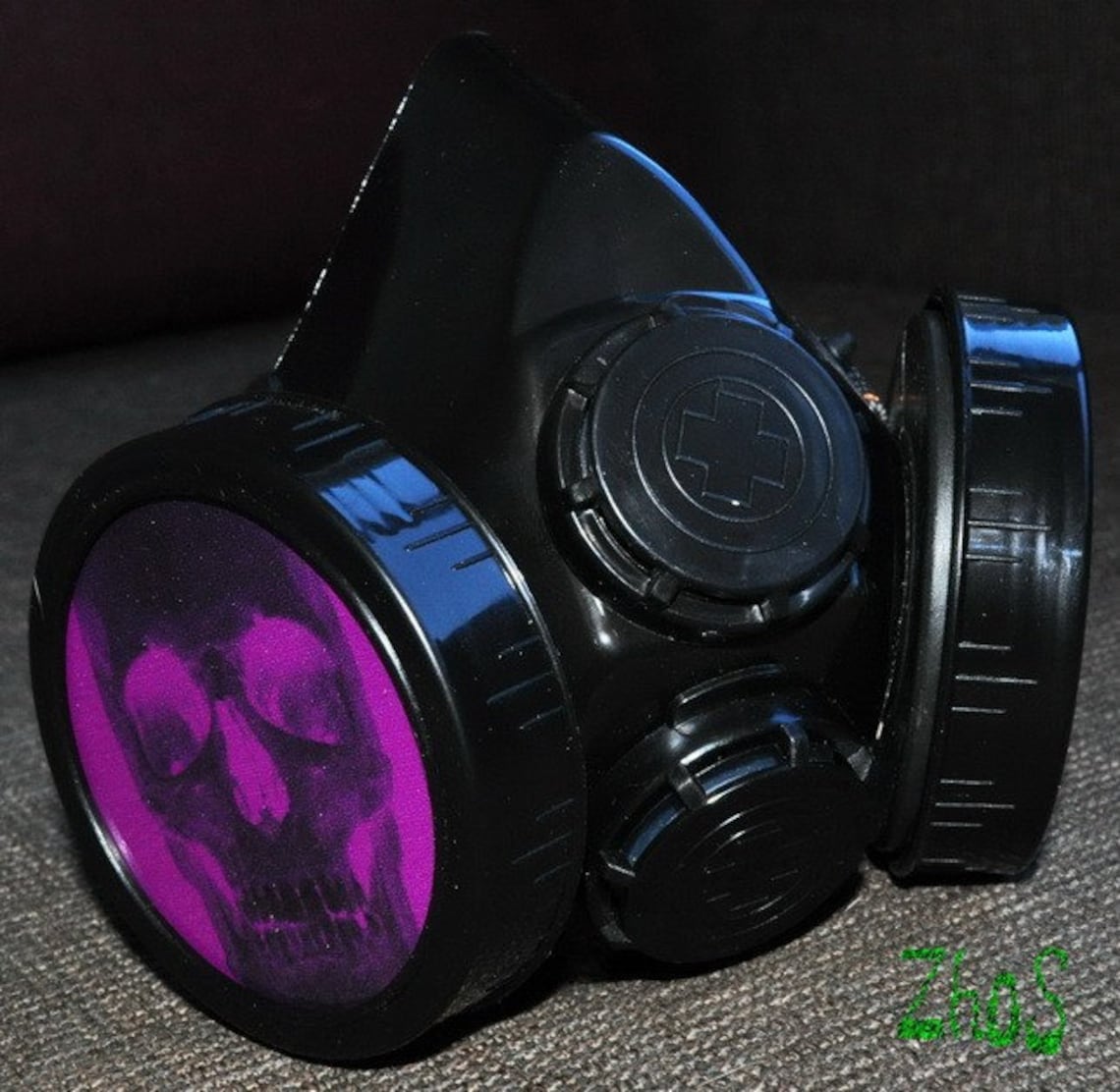 Black Cyber Mask Cyber Goth Respirator Gas Mask SKULL | Etsy