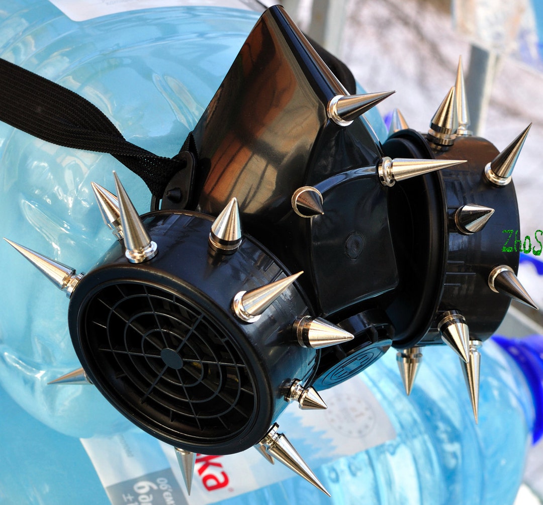 Cyber Mask Cybergoth Halloween Mask Black Gothic Respirator Gas Mask ...