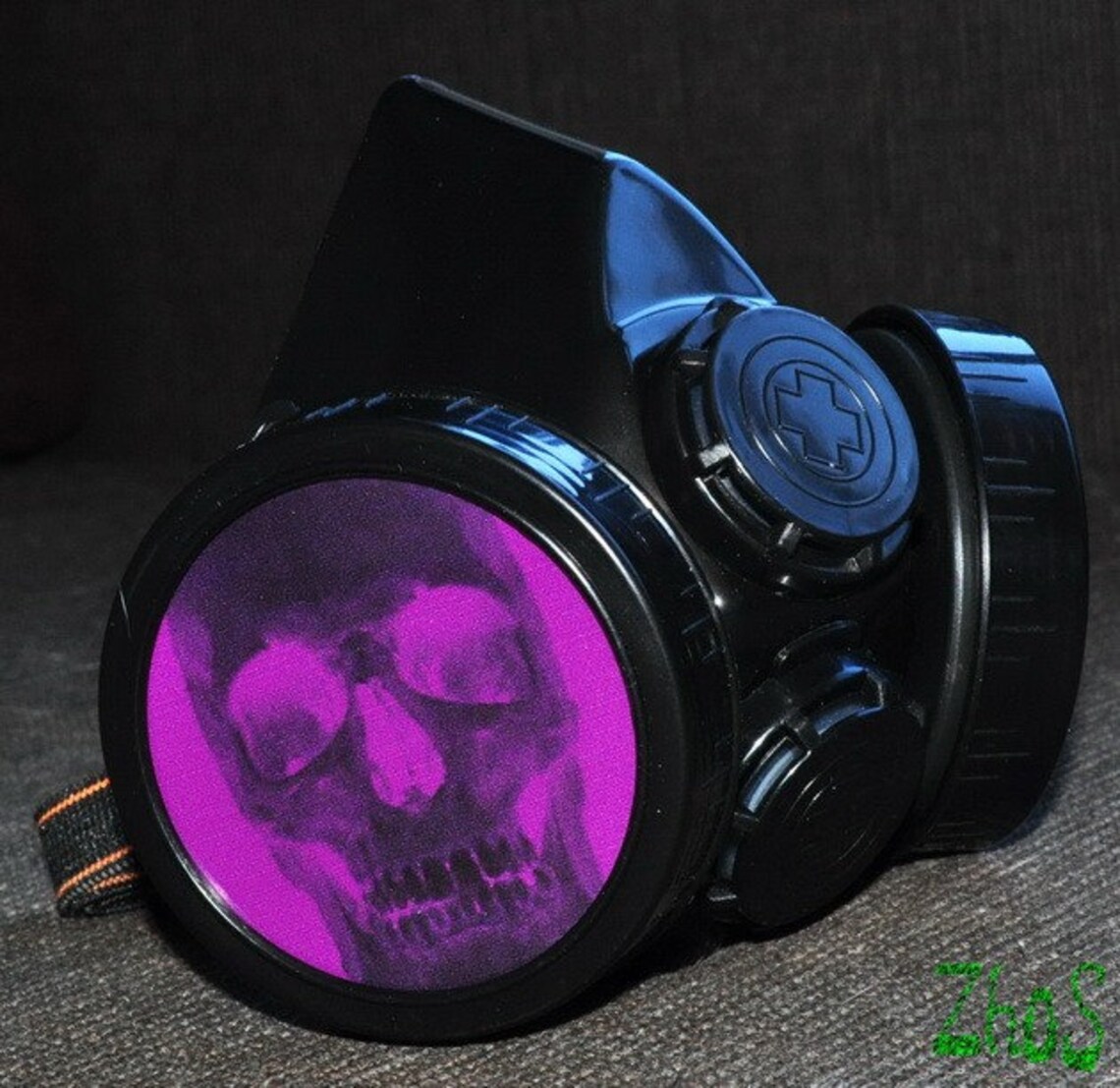 Black Cyber Mask Cyber Goth Respirator Gas Mask SKULL | Etsy