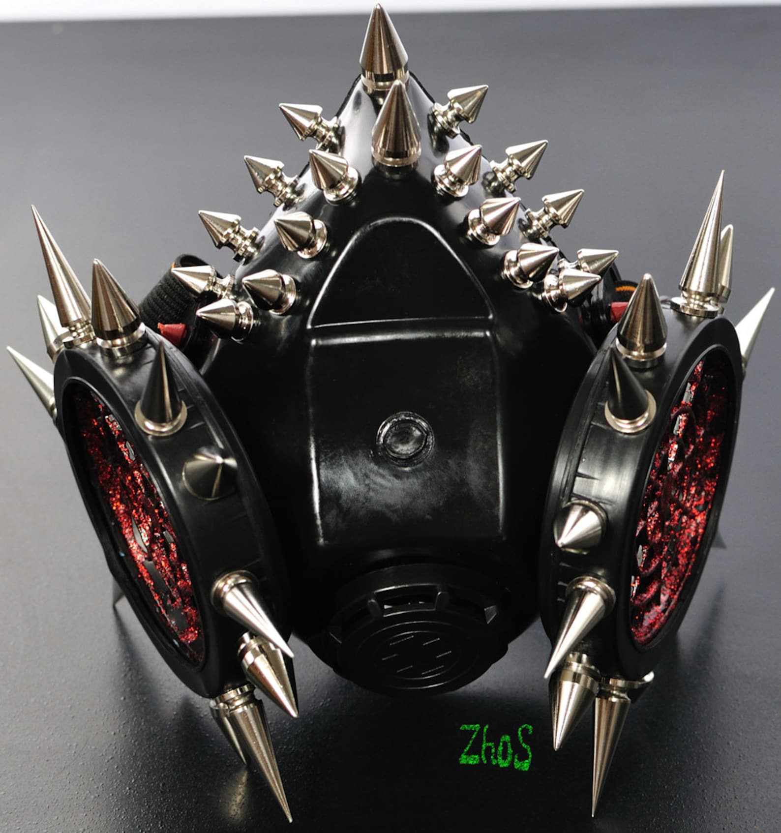 Cyber goth gothic Black Cyber Mask Cyber Goth Respirator Gas | Etsy