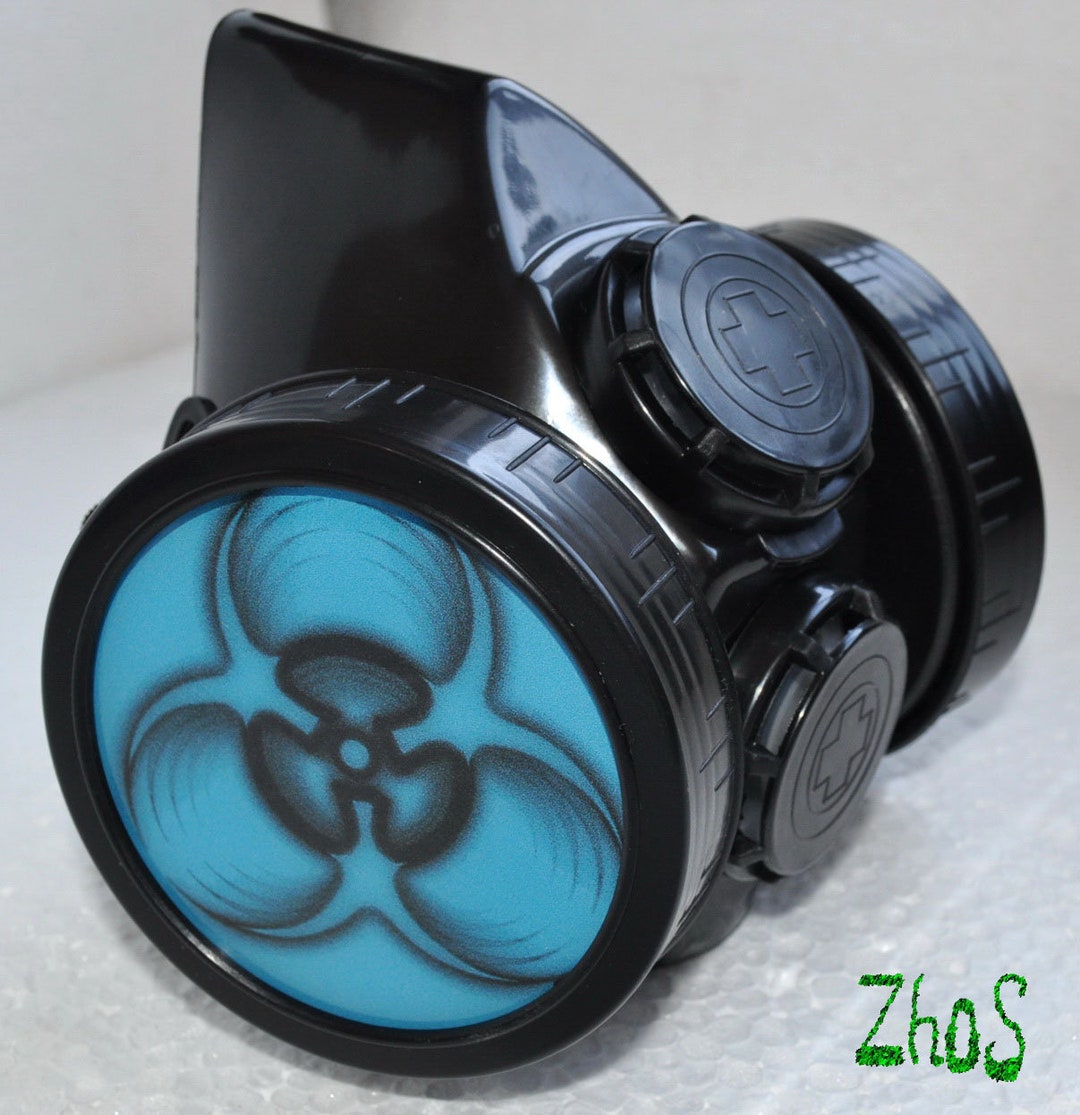 Black Cyber Mask Cyber Goth Respirator Gas Mask BIOHAZARD - Etsy