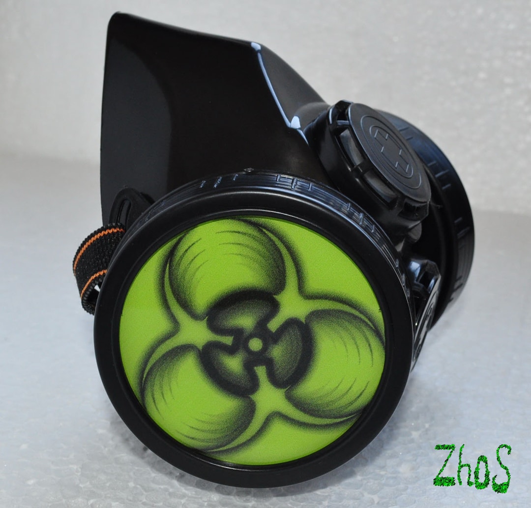 Cyber Mask Cyber Gothic Mask Black Gas Mask BIOHAZARD Respirator Green ...