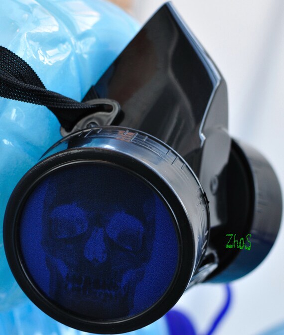 Black Cyber Mask Cyber Goth Respirator Gas Mask SKULL | Etsy
