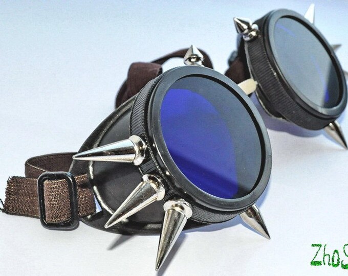 Cyber Goth Goggles Glasses 10 Spikes Cyberpunk Industrial Noise Dark ...