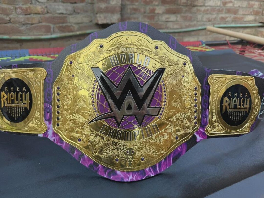 WWE Rhea Ripley Custom World Championship Replica Belt – Gold Plated ...