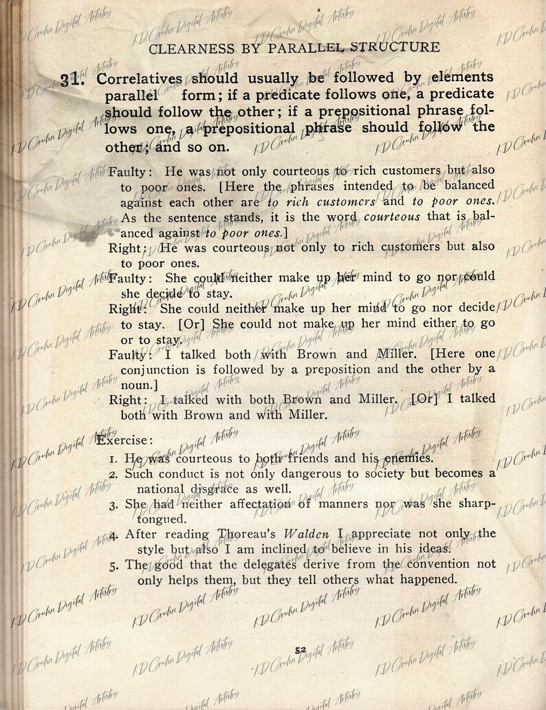 Printable Vintage Handbook Digital Pages - Etsy