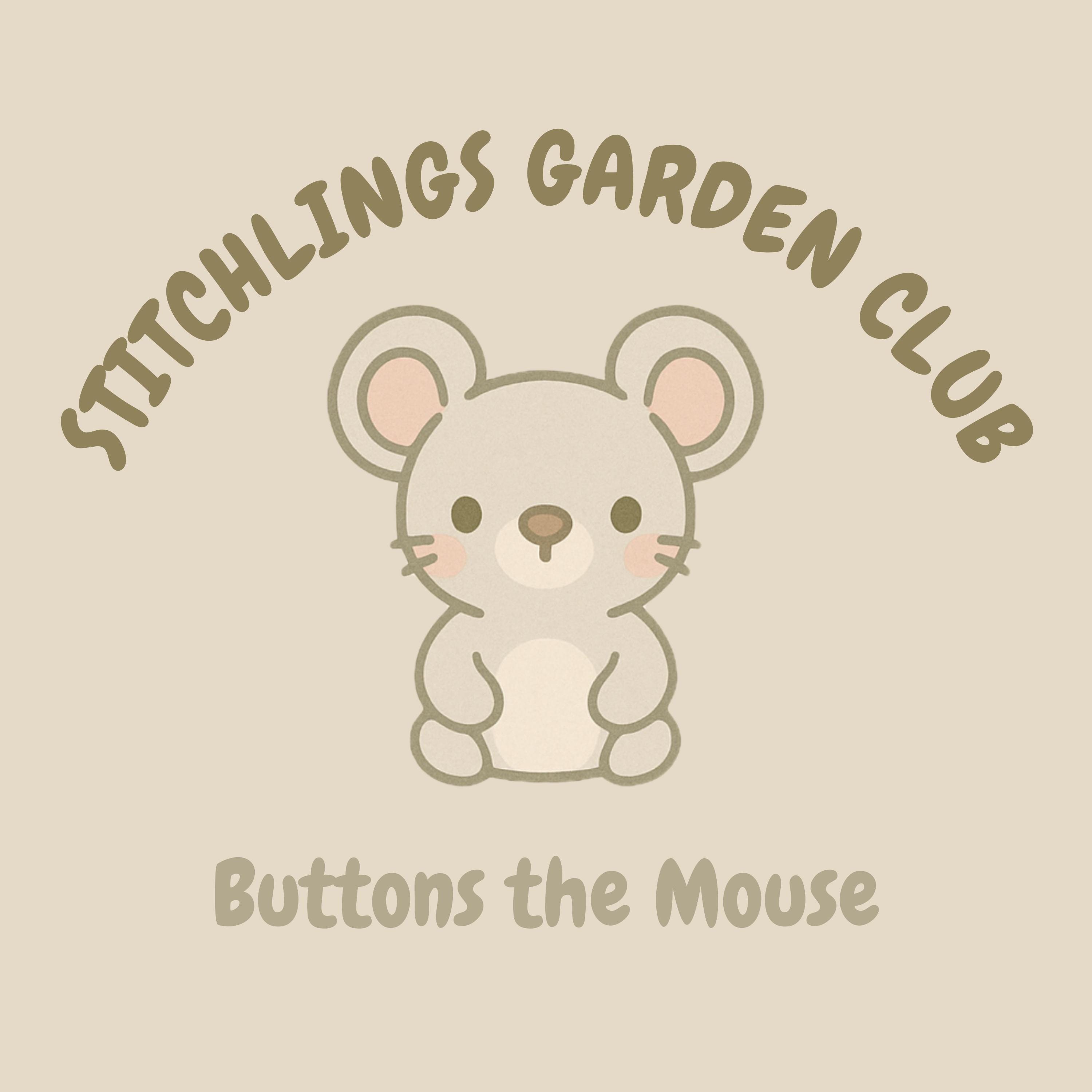Buttons the Mouse | Learn to Sew Kit | Stitchlings Garden Club - Etsy