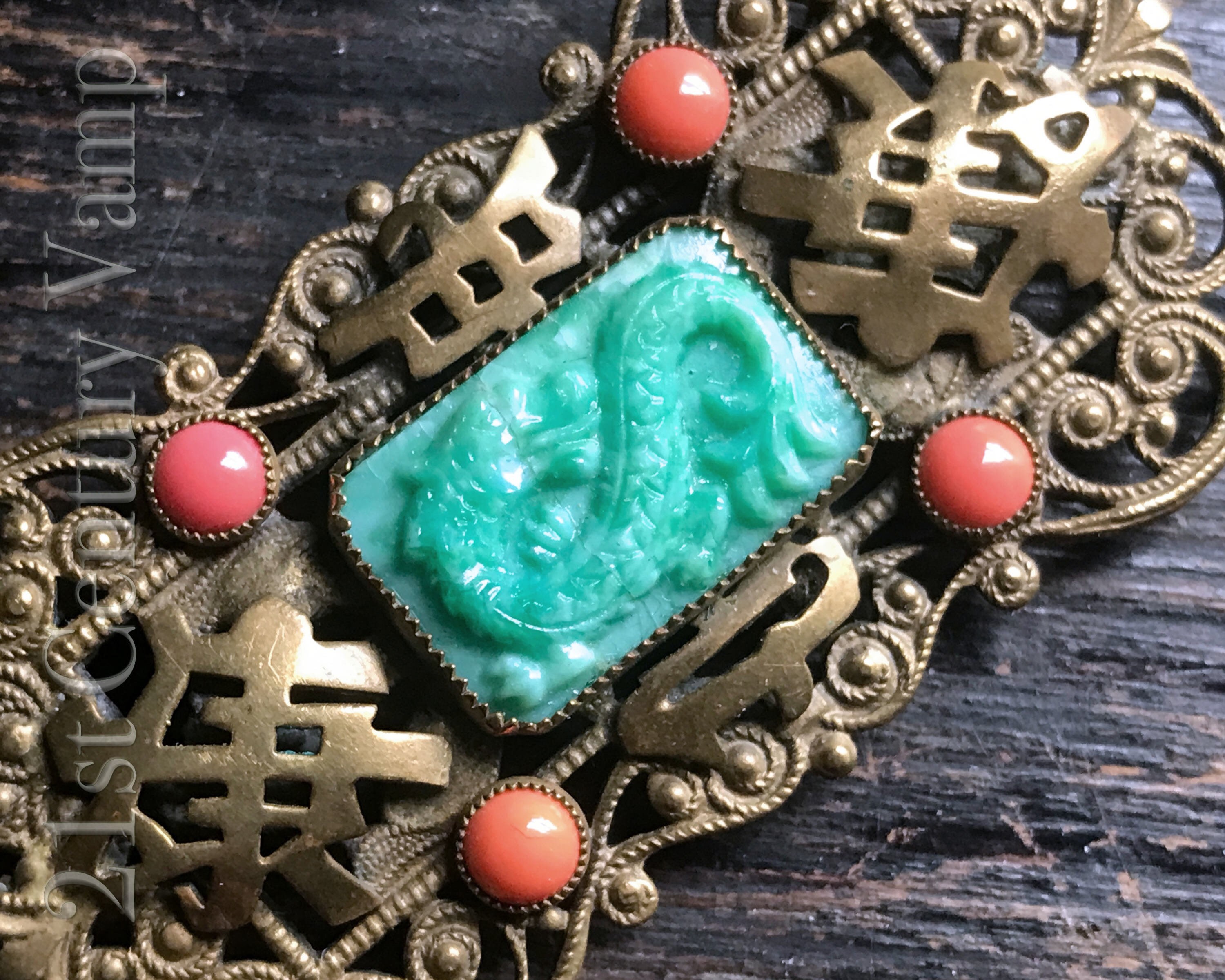 1930s Neiger Brooch. Chinese Line. Asian Theme. Orientalist. - Etsy