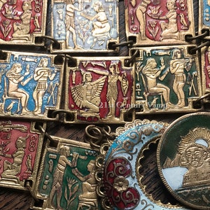 1920s Egyptian Revival Belt. Champlevé Enamel. Art Deco. - Etsy